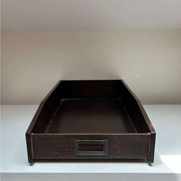 Pottery Barn | Office | Pottery Barn Wooden Office Stackable Paper Tray ...
